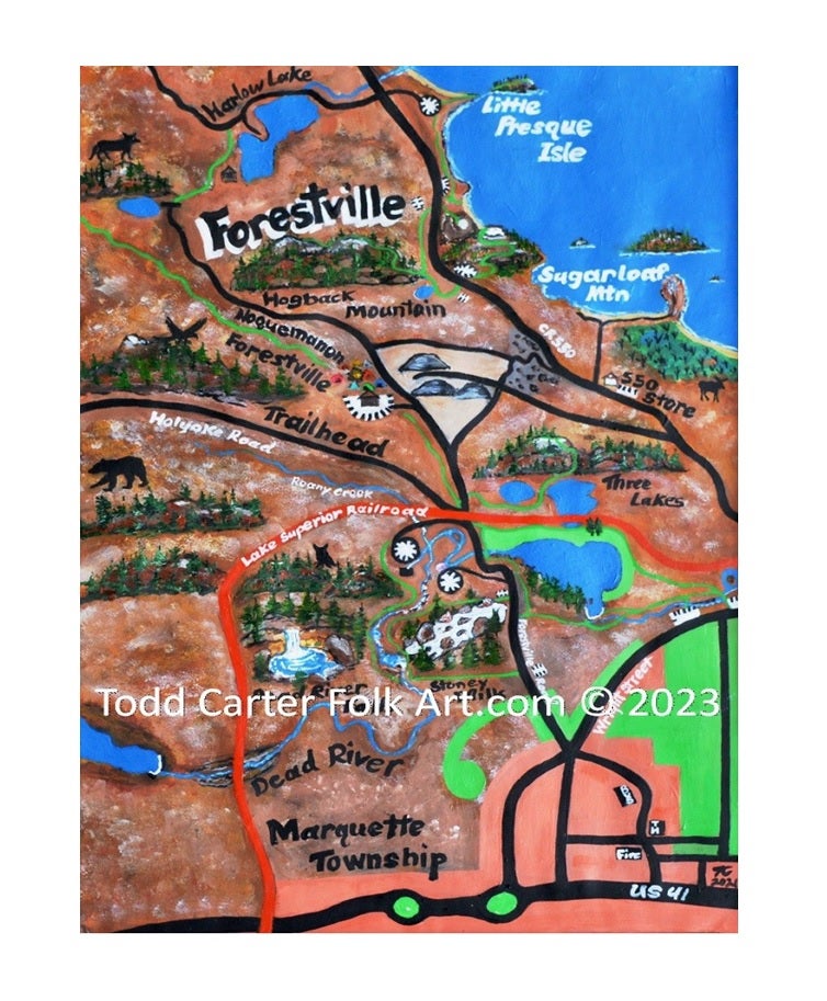 Map of Forestville | Wintergreen Hill Gallery